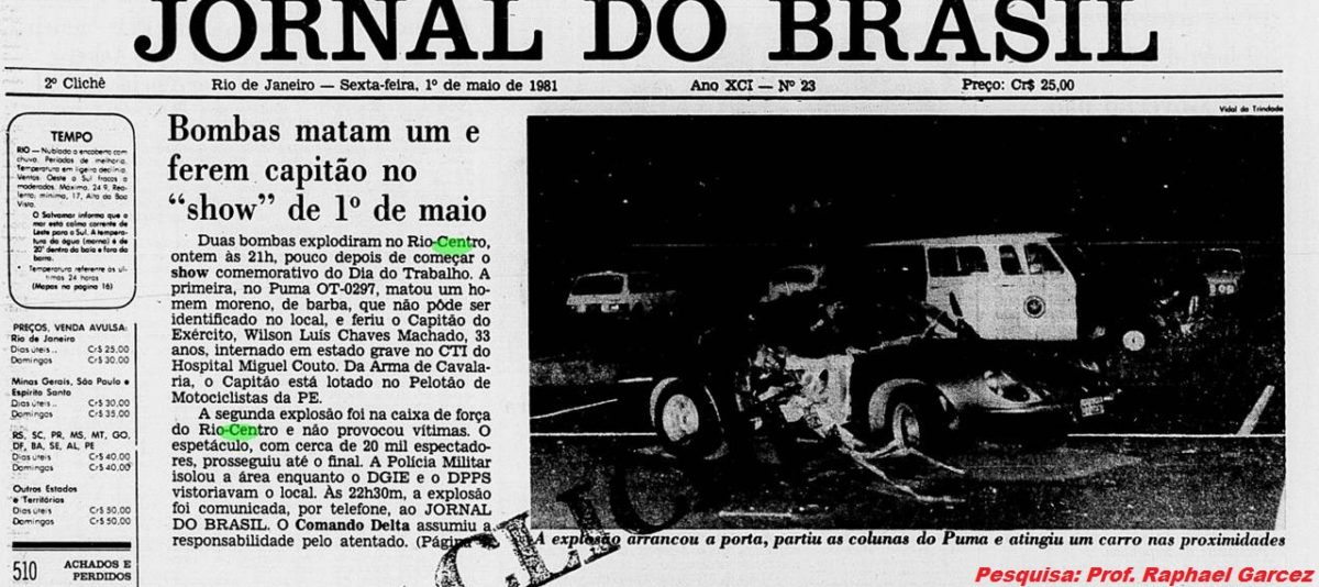 Como deveria ser o ataque a bomba no Riocentro